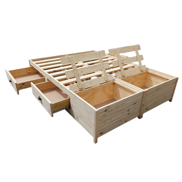 Lodge Storage Bed Base with Attachable Headboard | Dream Beds & Home